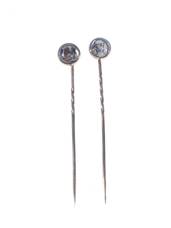 Bonhams : A pair of early 20th century reverse carved and painted ...