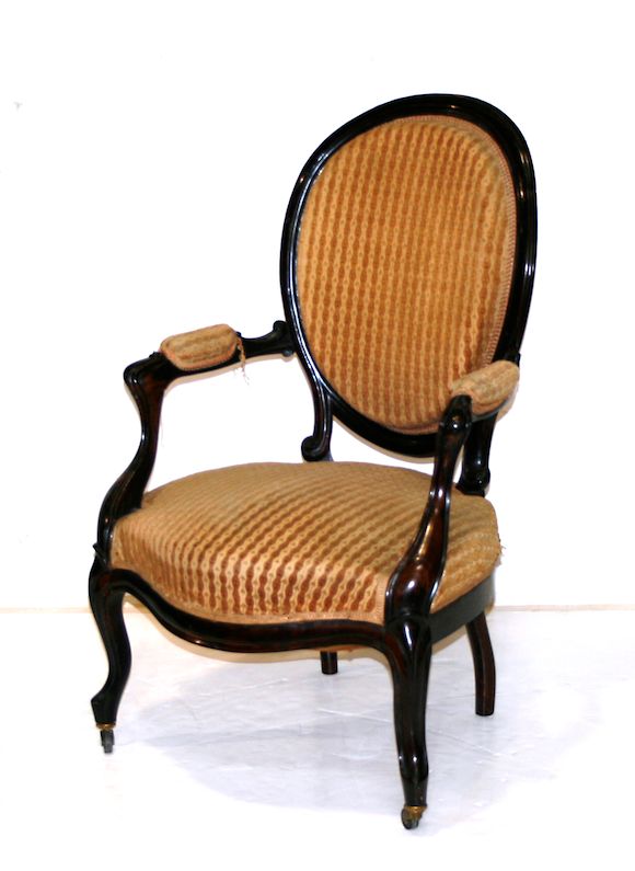 Bonhams : A Victorian Rococo Revival walnut armchair mid 19th century