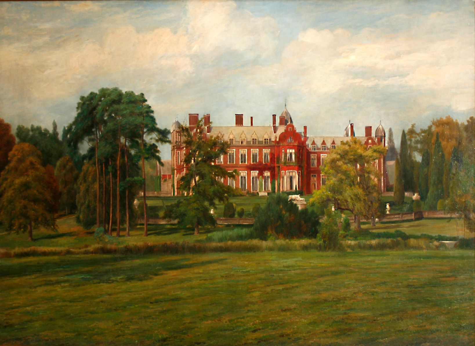 Bonhams : English School A view of Lynford Hall, Mundford, Norfolk 49 1 ...