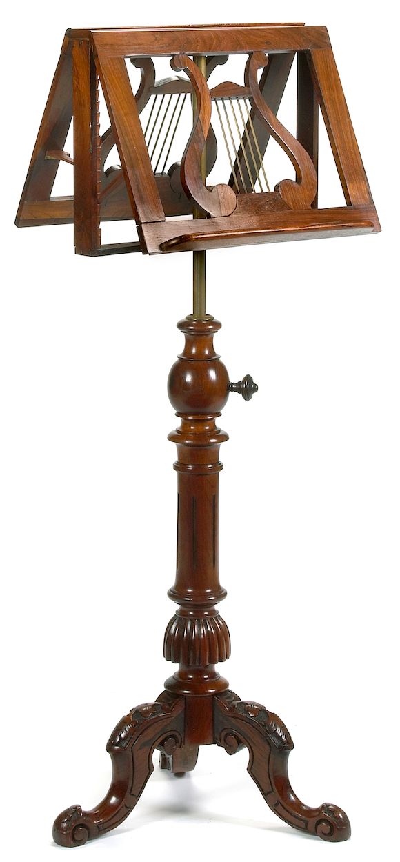 Bonhams : A Victorian rosewood telescopic duet music stand second half ...