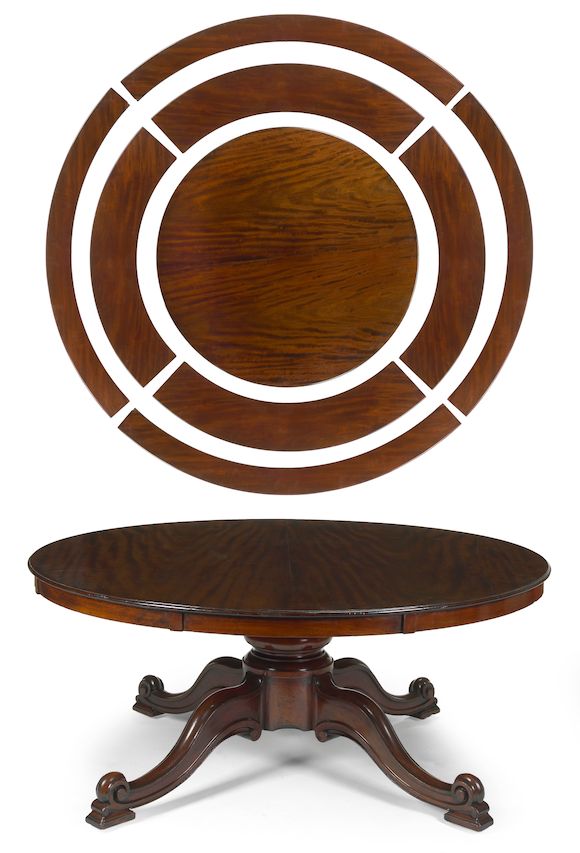 Bonhams : A good quality imposing English mahogany concentric extension ...