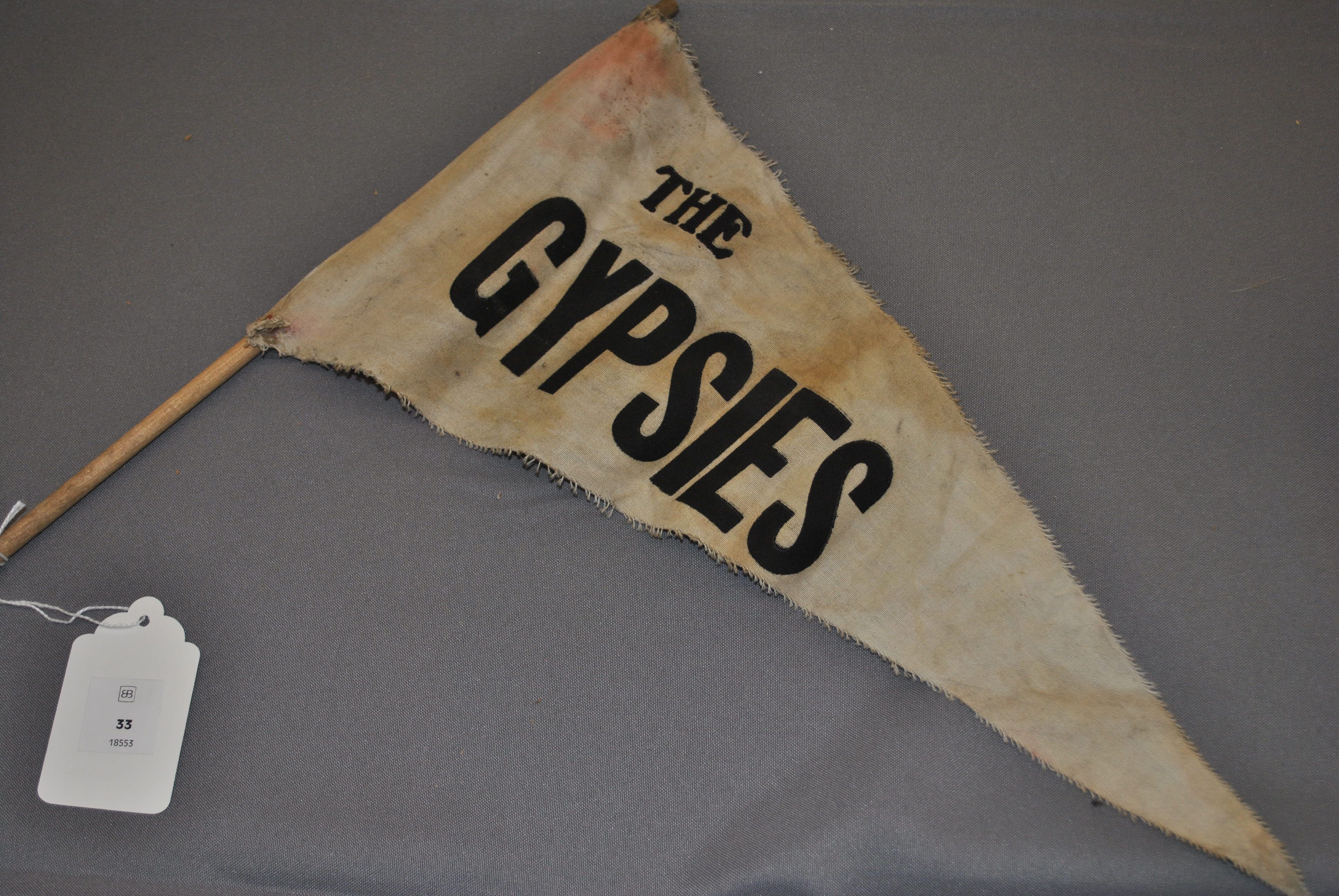 Bonhams Cars : A 1930s 'The Gypsies' motorcycle flag,