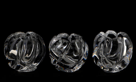 Bonhams A Group Of Three Orrefors Glass Vases