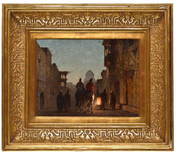 Bonhams : Alberto Pasini (Italian, 1826-1899) Street scene by lantern light