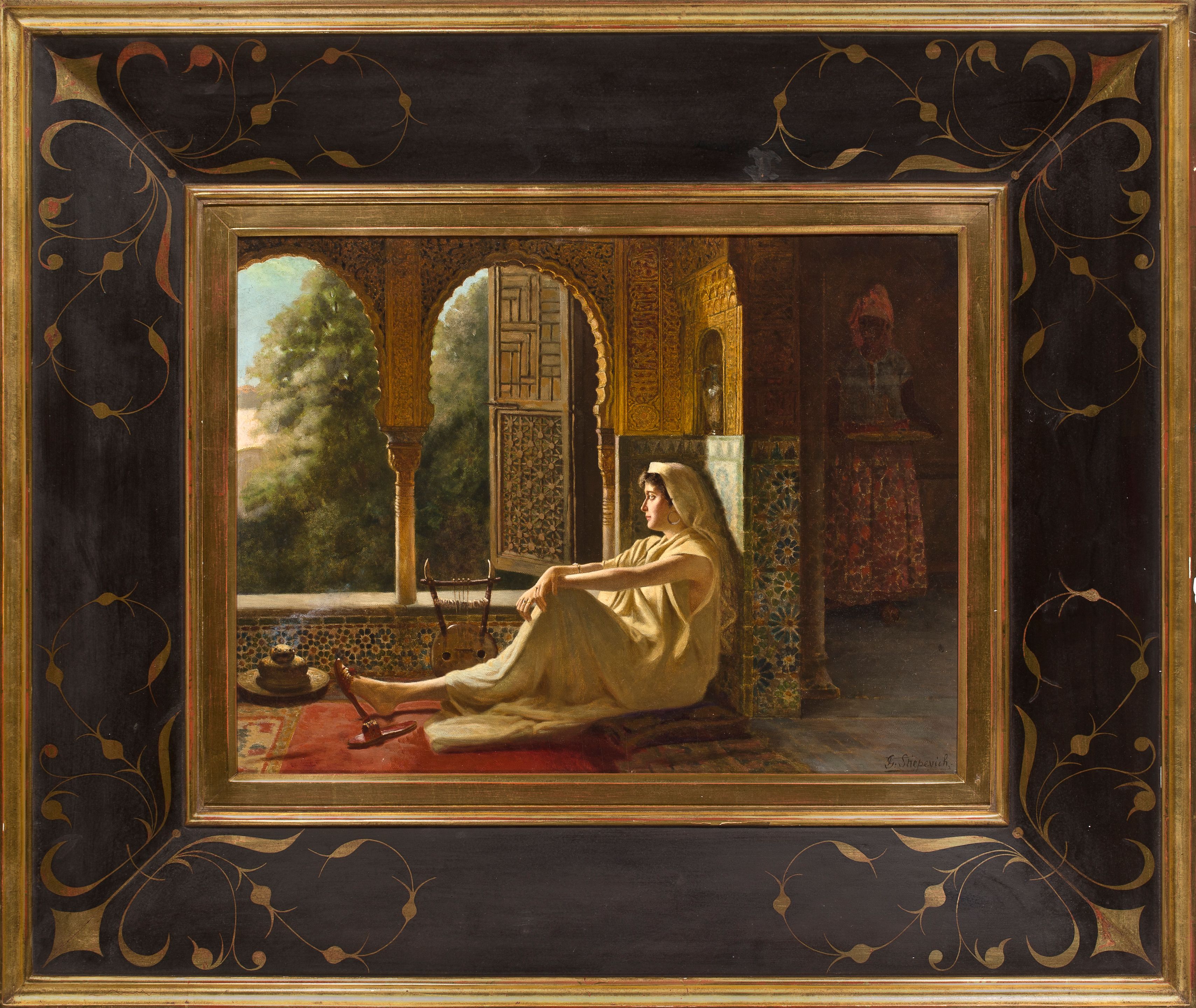 Bonhams : Vincent G. Stiepevich (Russian/American, 1841-1910) Contemplation