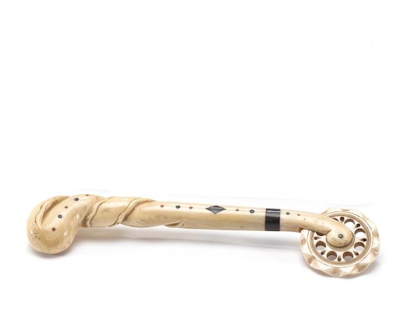 Bonhams : An ivory inlaid jagging wheel 19th century 7-3/8 in. (18.5 cm ...