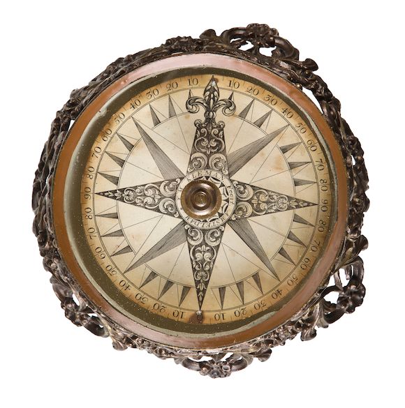 Bonhams : A 6-inch tell-tale compass in the form of a crown circa 1790 ...