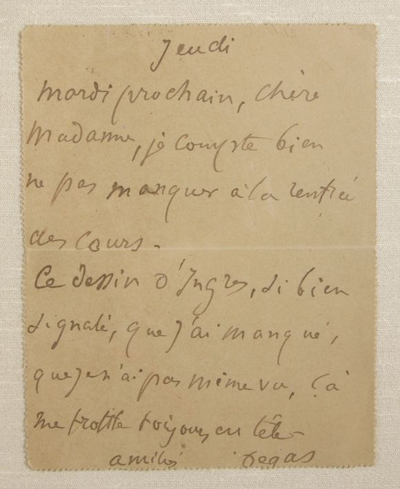 Bonhams : DEGAS, EDGAR. 1834-1917.