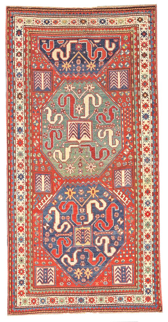 Bonhams : A Cloudband Kazak rug Caucasus, size approximately 3ft. 11in ...