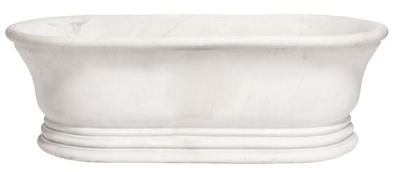 Bonhams : A Roman style white marble bath tub