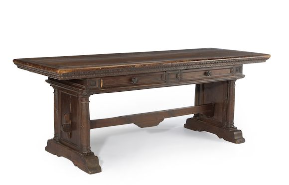 Bonhams : An Italian Renaissance style walnut refectory table ...