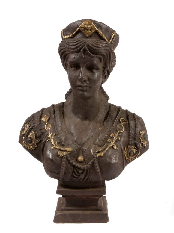 Bonhams : A cast iron bust of a Renaissance Lady