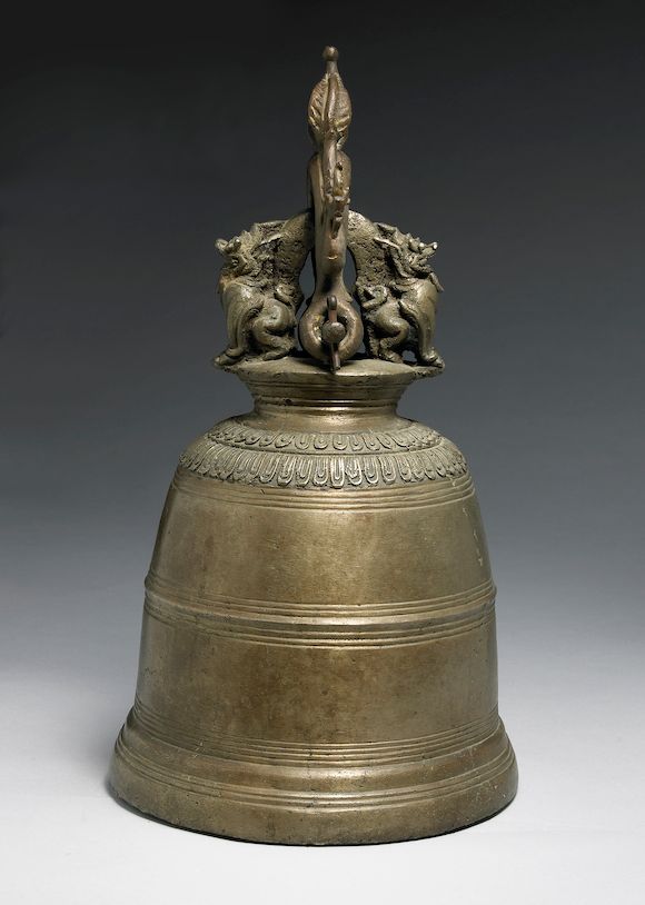 Bonhams : A Burmese bronze bell 19th Century