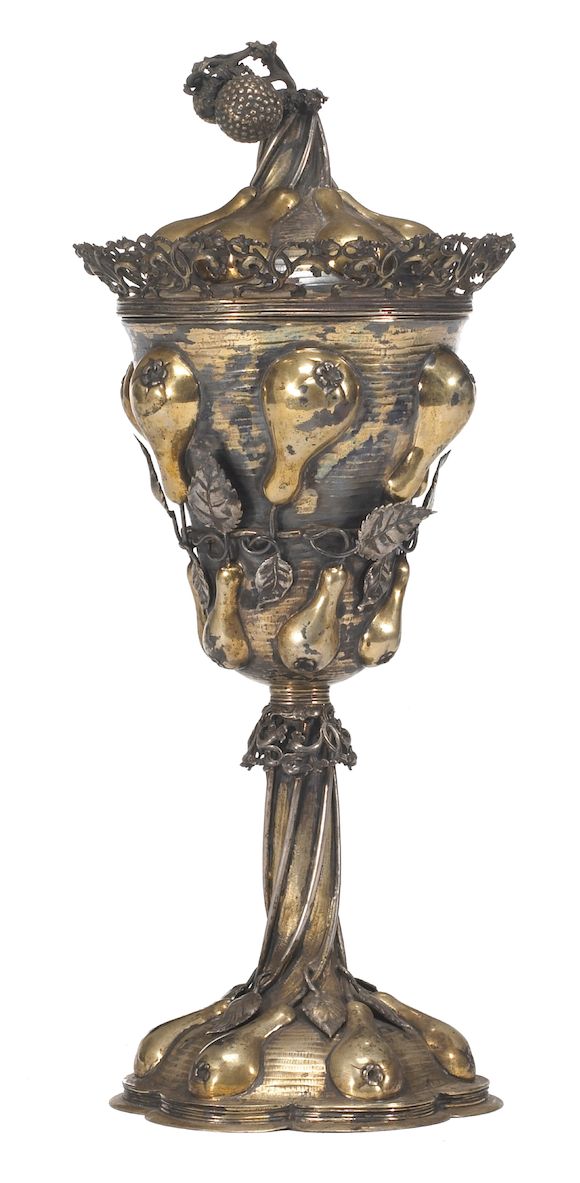 Bonhams : A German Hanau reproduction silver-gilt cup and cover