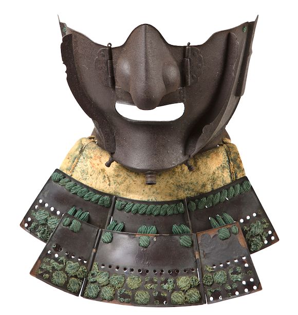Bonhams : An iron menpo (face mask) Edo period, 19th century