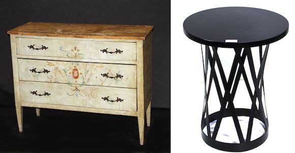 Bonhams : A Continental Neoclassical style paint decorated commode ...