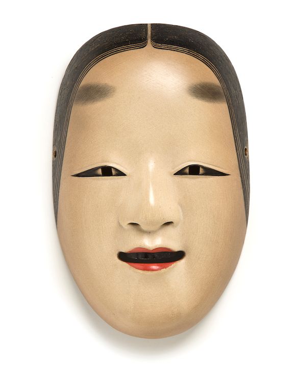 Bonhams : A Noh mask of Ko-Omote Early 20th century