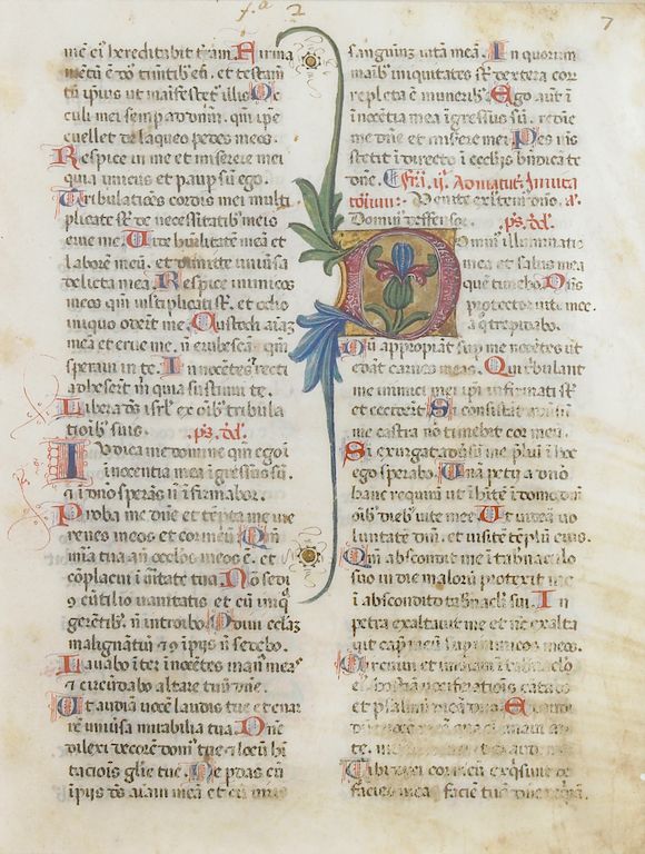 Bonhams : Illuminated manuscript.