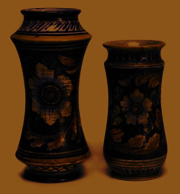 Bonhams : A group of two Italian maiolica style albarelli late 19th ...