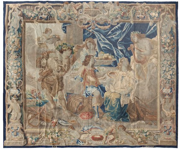 Bonhams : A fine Brussels allegorical tapestry, Bacchus: some men never ...