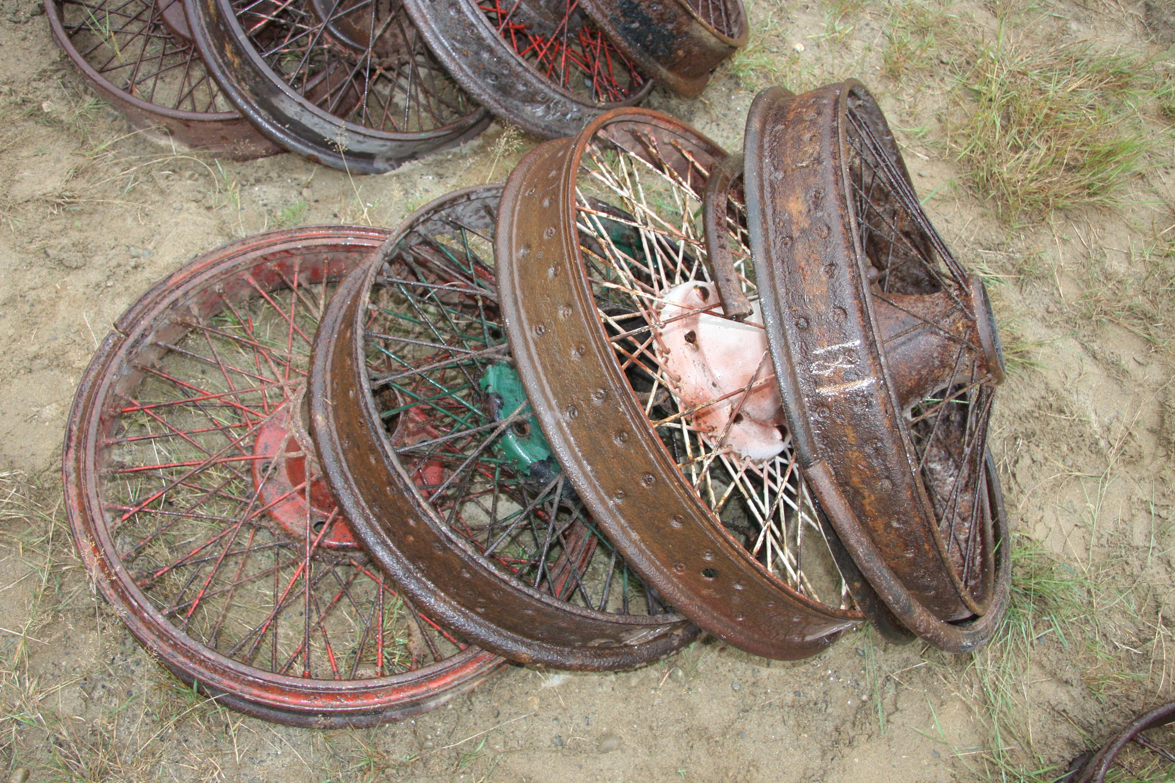 Bonhams Cars : A selection of four Buffalo wire wheels,