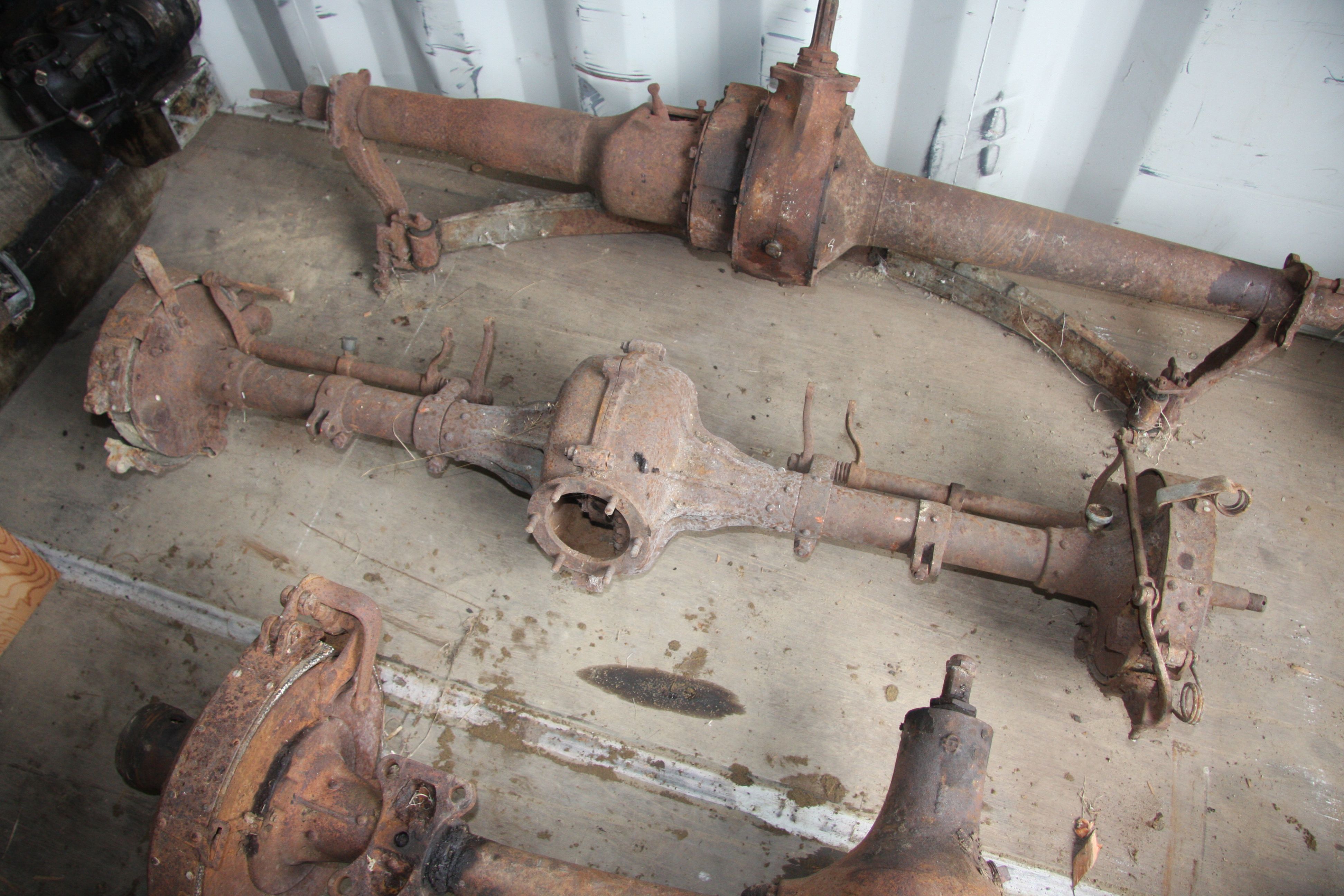 Bonhams Cars : Two unidentified early small car rear end units,