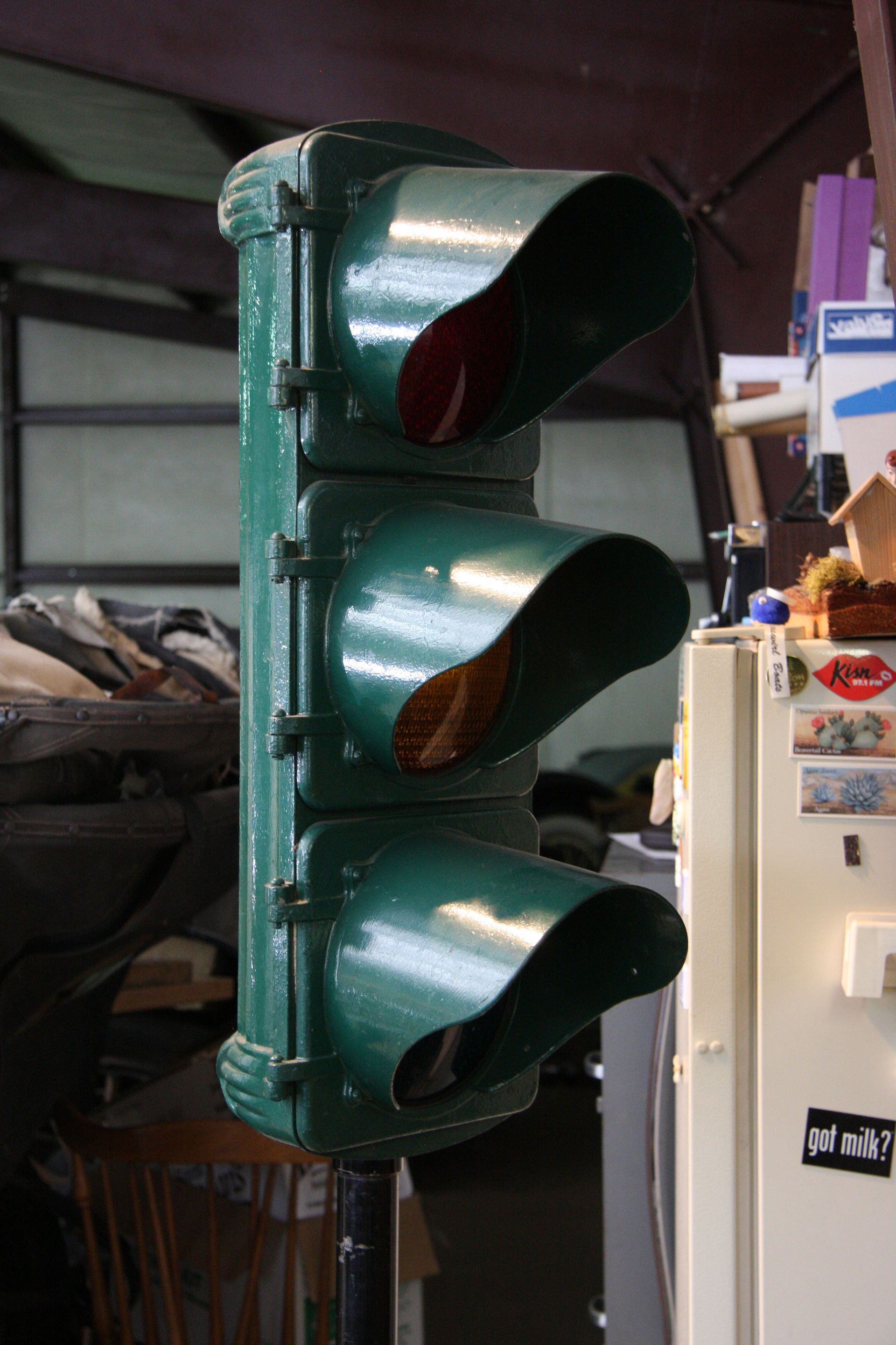 Bonhams Cars : A cast iron traffic light unit,