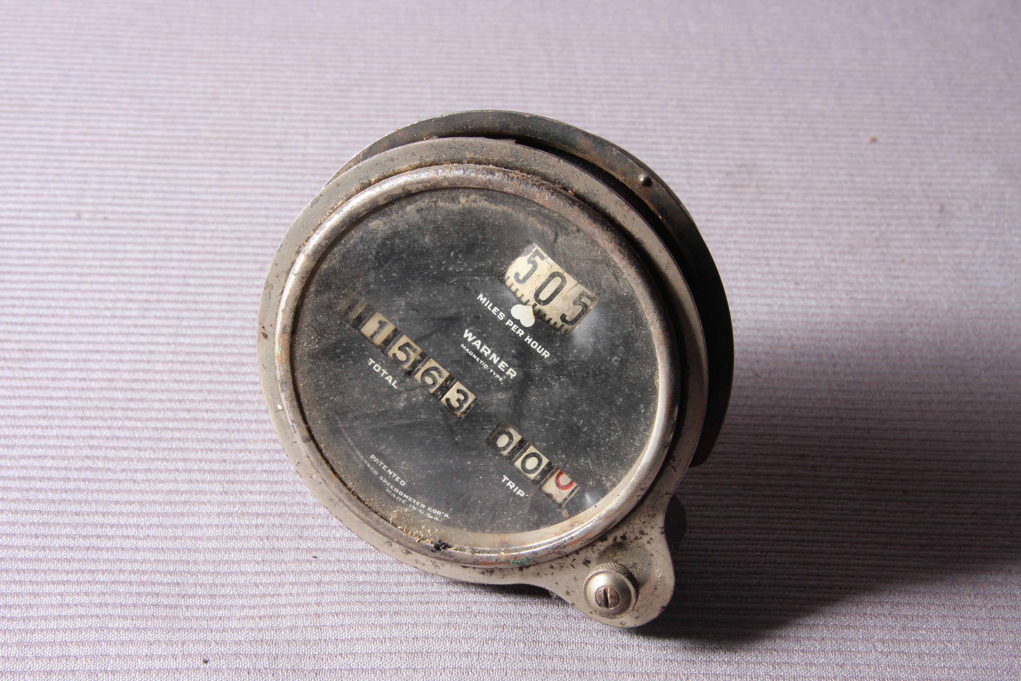 Bonhams Cars : A Warner 75mph speedometer,