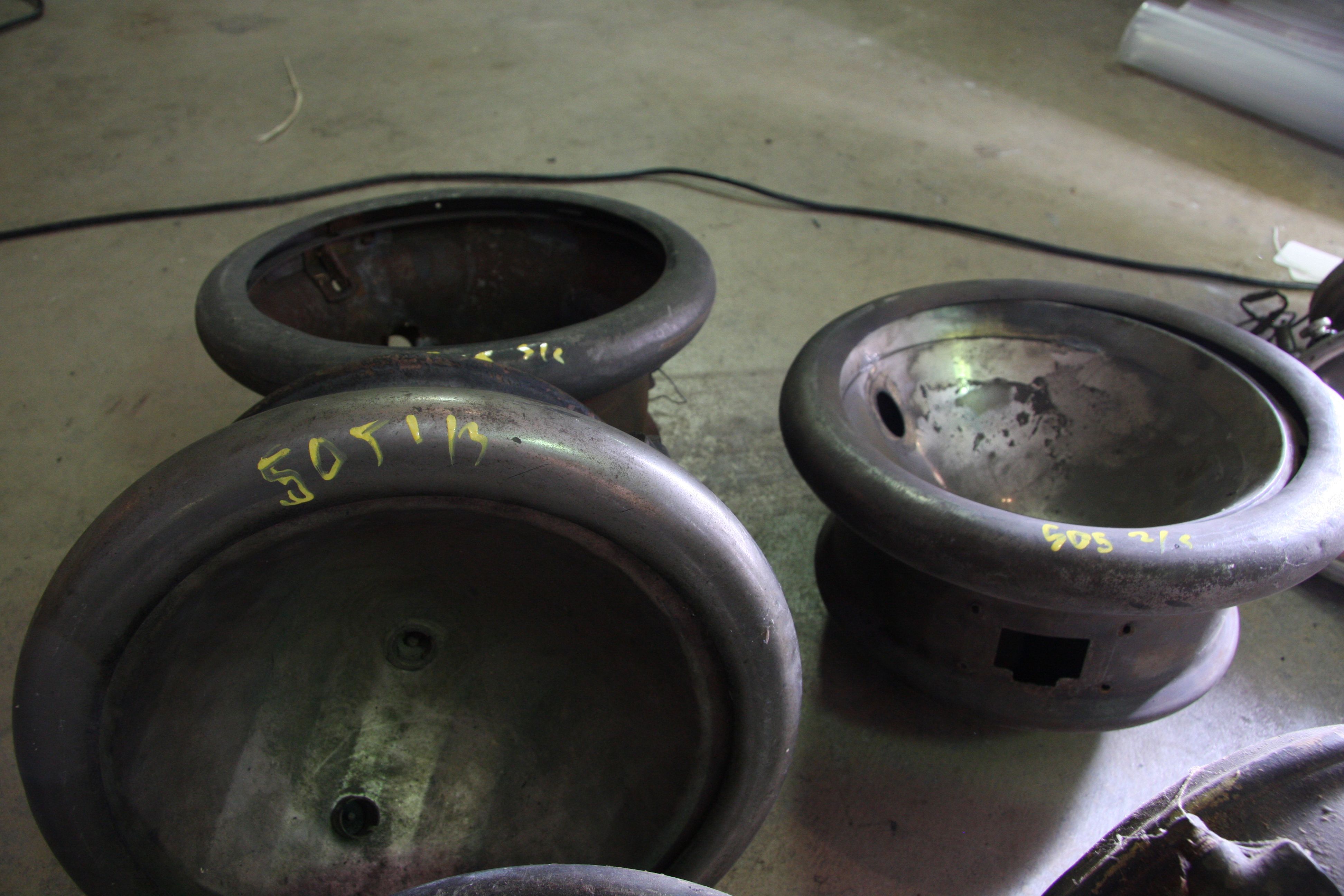 Bonhams Cars : A selection of three headlights,