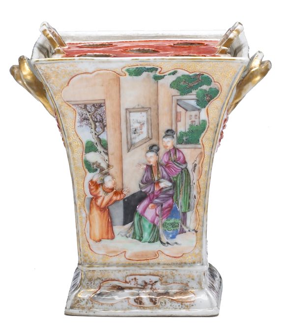 Bonhams : A rare Chinese export molded porcelain Mandarin palette ...