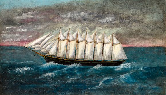 Bonhams : Anonymous, (American, early 20th century) The seven masted ...
