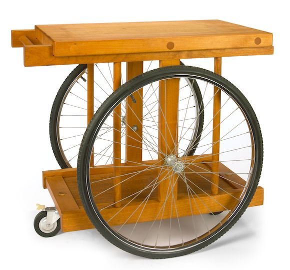 Bonhams : A Bill W. Sanders chopping block on wheels designed 1964