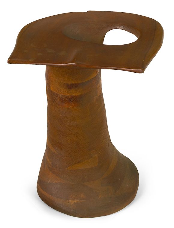 Bonhams : An American Studio stack laminated wood stool 1970