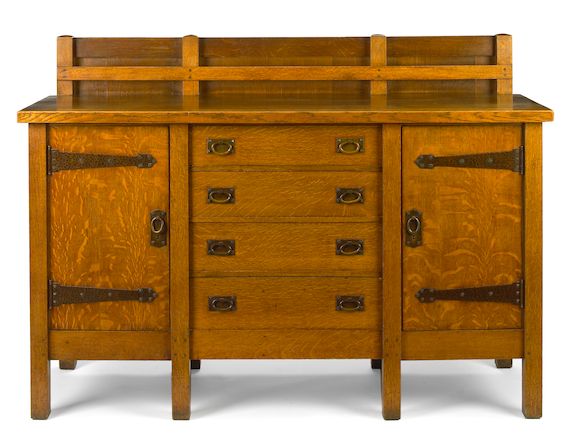 Bonhams : A Gustav Stickley oak sideboard circa 1904, model 817