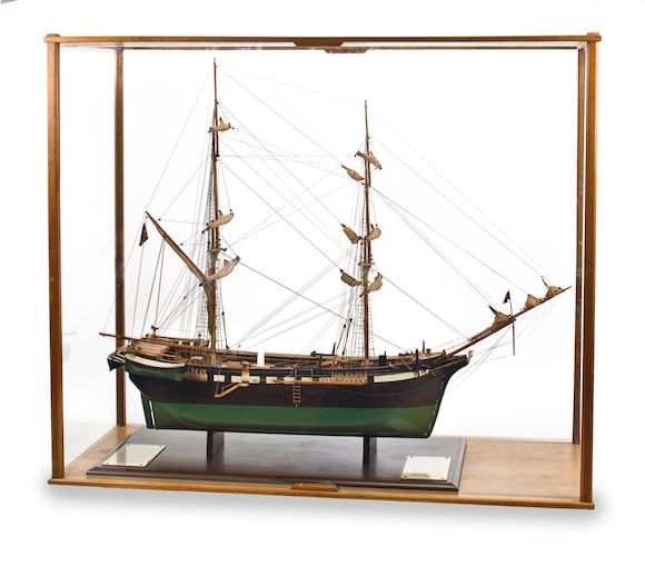 Bonhams : A model of the Greek merchant brig Ares early 20th century 65 ...