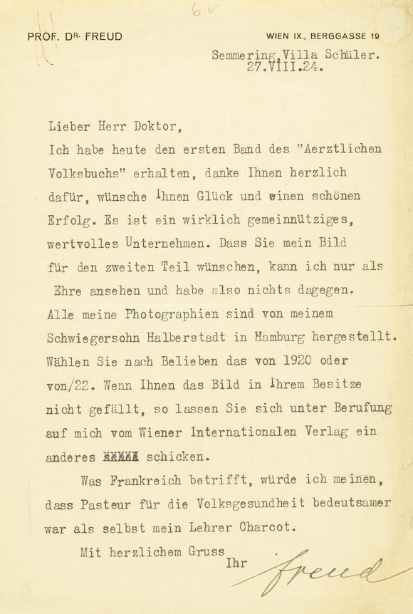 Bonhams Freud Sigmund 1856 1939