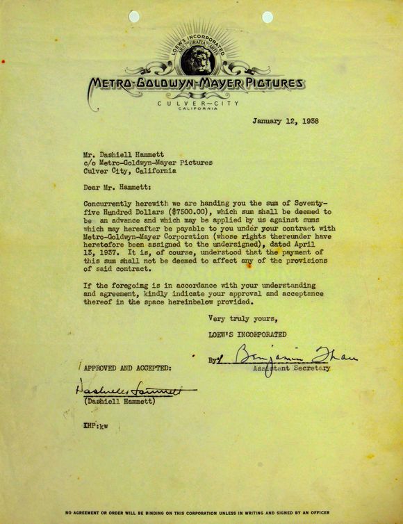 Bonhams : HAMMETT, DASHIELL.