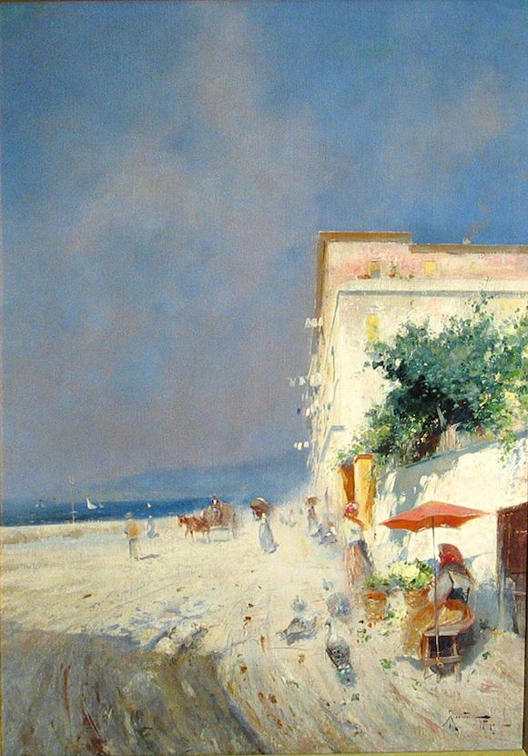 Bonhams : Oscar Ricciardi (Italian, 1864-1935) A view of Sorrento 24 x ...