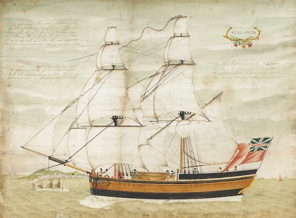 Bonhams : Anonymous, circa 1790 The merchant brig Atalanta 23-1/2 x 27 ...