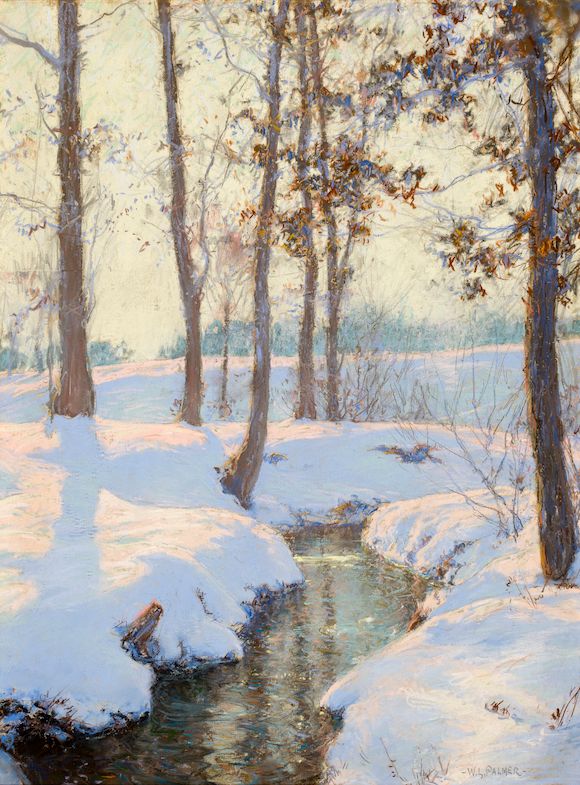 Bonhams : Walter Launt Palmer (American, 1854-1932) Brook in winter 28 ...