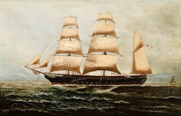 Bonhams : Henry Dawson (British, 1811-1878) A British three masted ...