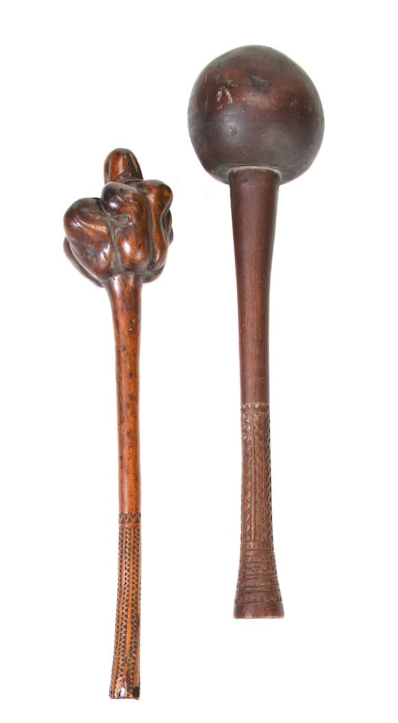 Bonhams : Two Fiji Islands Throwing Clubs, Republic of the Fiji Islands