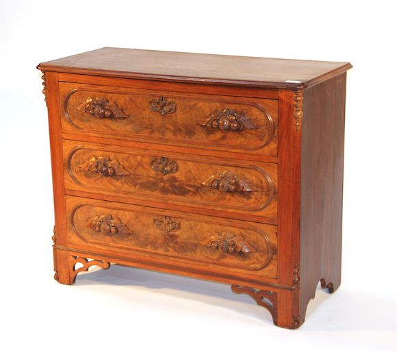 Bonhams : A Renaissance Revival walnut chest of drawers