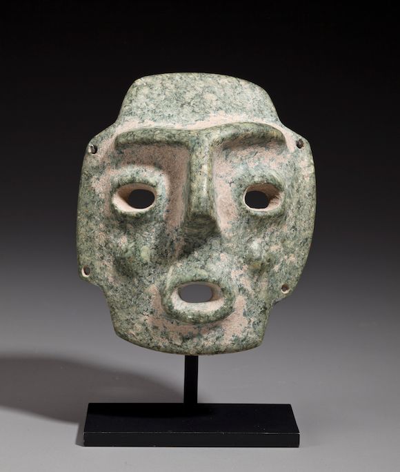 Bonhams : Mezcala Stone Mask, Late Preclassic, ca. 300 - 100 B.C.