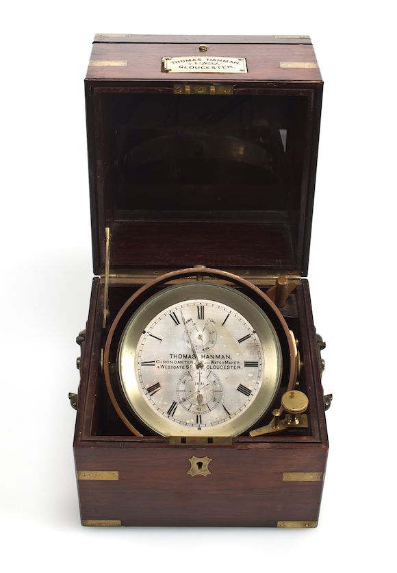 Bonhams : A two day marine chronometer 7-3/4 x 7-1/2 x 7-1/2 in. (19.7 ...