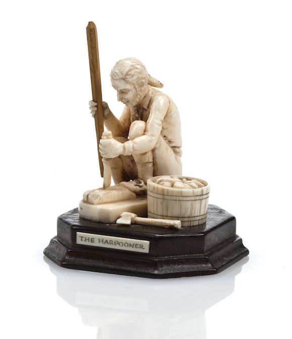 Bonhams : A carved figure of the harpooner early 20th century 3 in. (7. ...