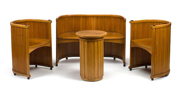 Bonhams : A Robert Oerley three-piece pressed, bent beechwood salon ...