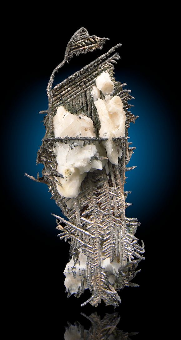 Bonhams : Native Silver and Calcite Specimen