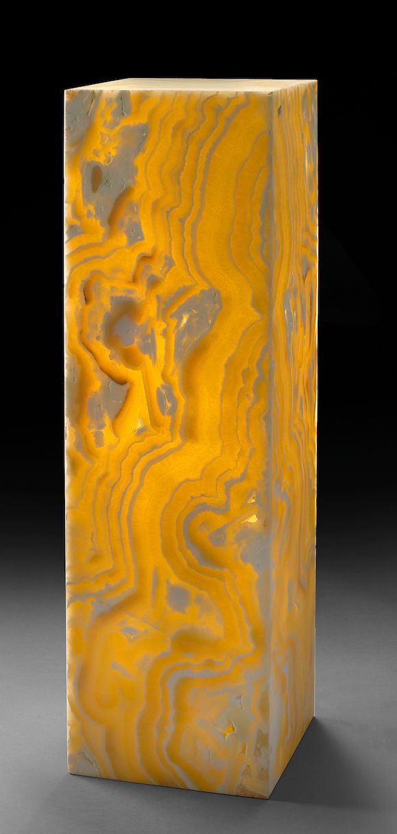 Bonhams : Large Onyx Light Fixture