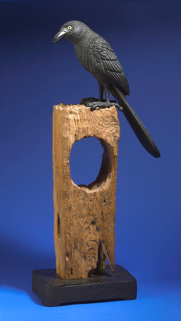 Bonhams : Jet Carving of a Raven